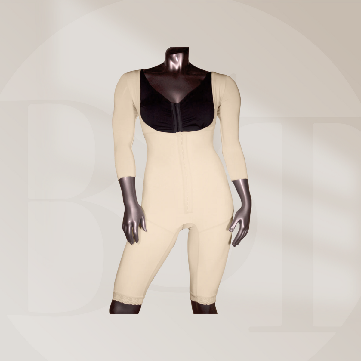 198 High Compression Faja | Above the Knee | Frontal Hooks | Long Slee ...